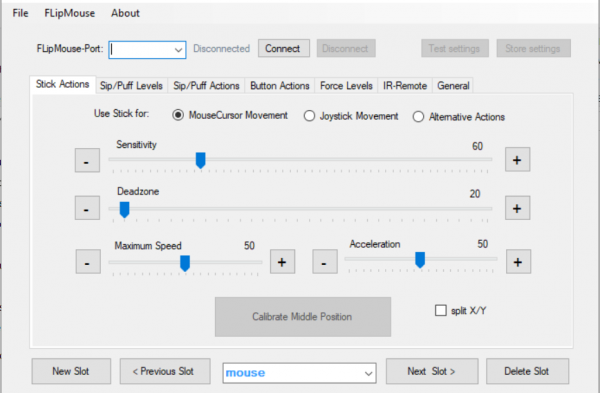 flipmouse gui - AsTeRICS Foundation